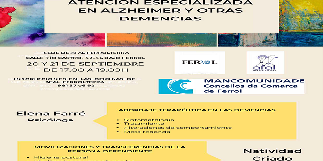 Afal imparte el curso “Atención Especializada en Alzhéimer y otras ...