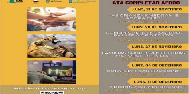 Fene lanza o programa "Acompañar no reto de educar" - Galicia Ártabra Digital